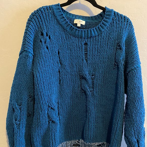 Umgee | Sweaters | Oversized Ocean Deep Blue Sweater | Poshmark